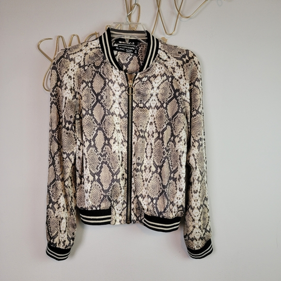 blanc noir | Jackets & Coats | Blanc Noir Sport Lightweight Snake Print ...